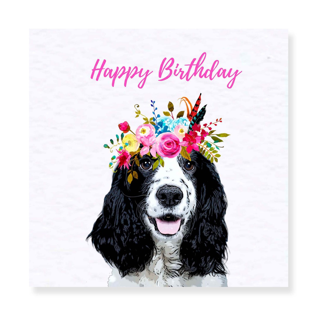 Cocker Spaniel Birthday Card - Dog Greeting Card - Gift for Cocker ...