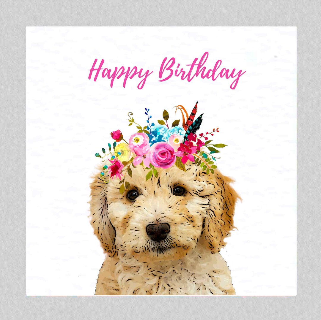Cockapoo Birthday Card Cockapoo Greeting Card Gift - Etsy