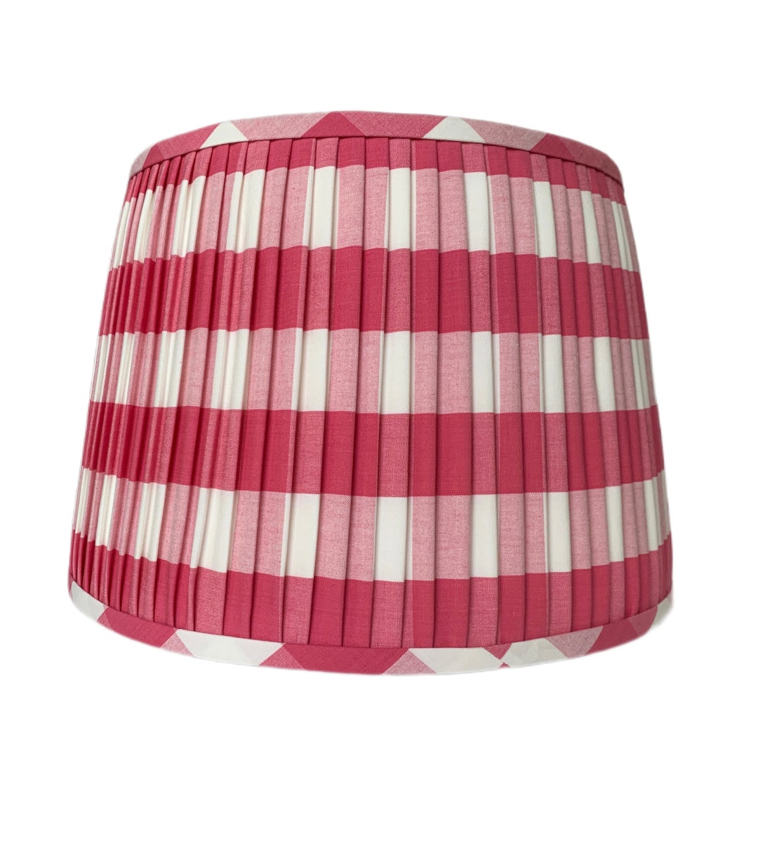 Magenta Buffalo Check Pleated Lampshade: Custom Sconce Chandelier Shade ...