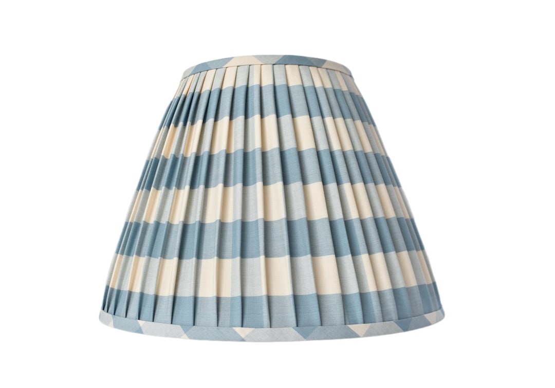 Chambray Buffalo Check Pleated Lampshade: Custom Sconce Shade - Etsy