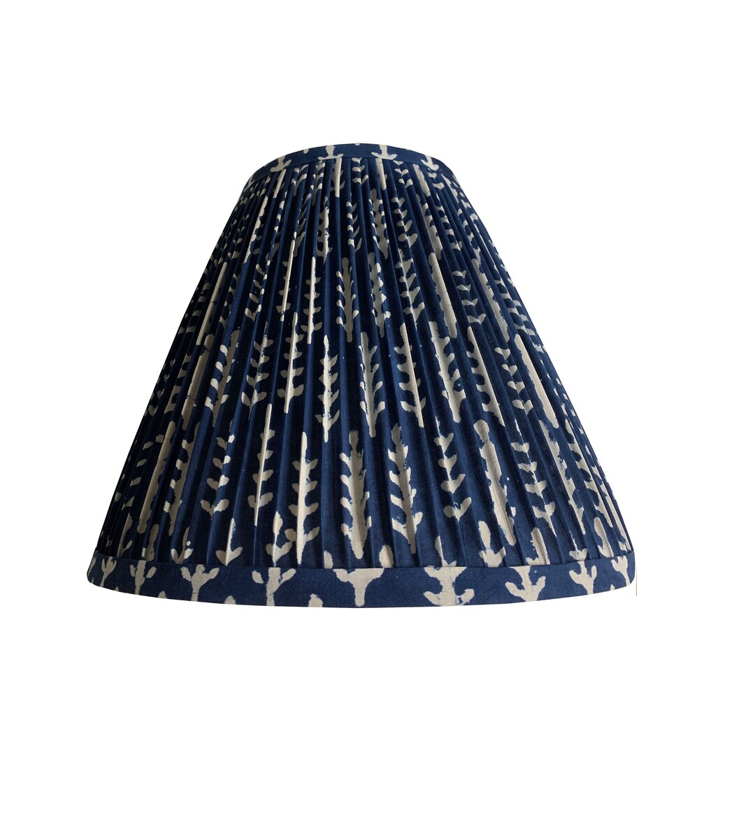 Pleated Lampshade-indigo Blue Lamp Shade-blue Pleated Sconce Chandelier ...
