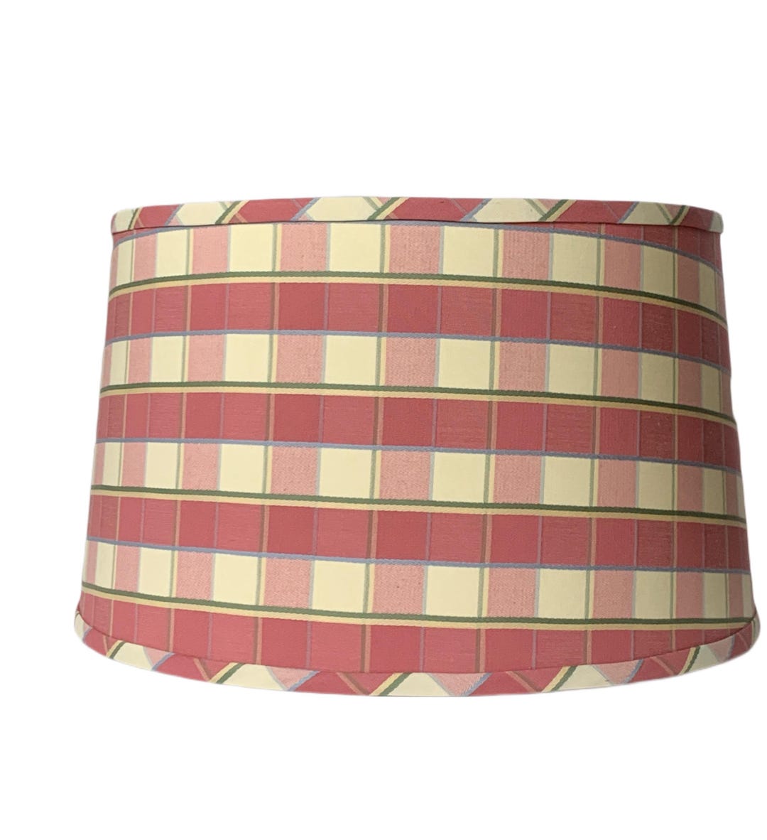 Pink Green Blue Yellow Check Lamp Shade With a Self Trim-custom Made-to ...