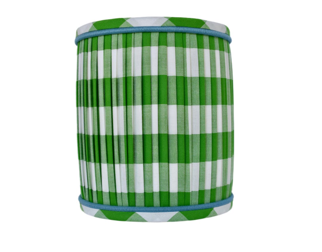 Kelly Green Check Pleated Lampshade- Buffalo Check Pleated Sconce ...