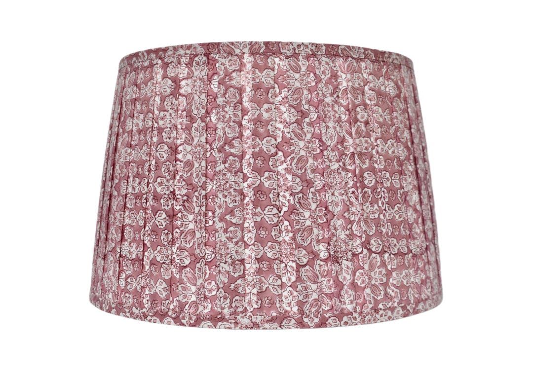 Pink Floral Lampshade: Box Pleated Sconce Chandelier Shade - Etsy
