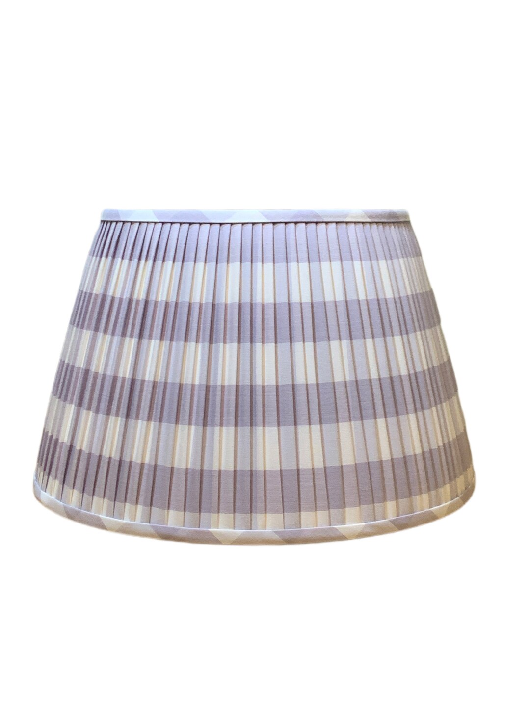 Lilac Buffalo Check Pleated Lampshade - Custom Made - Etsy