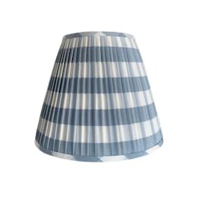 Blue Buffalo Check Pleated Lampshade: Sky Camden Fabric - Etsy
