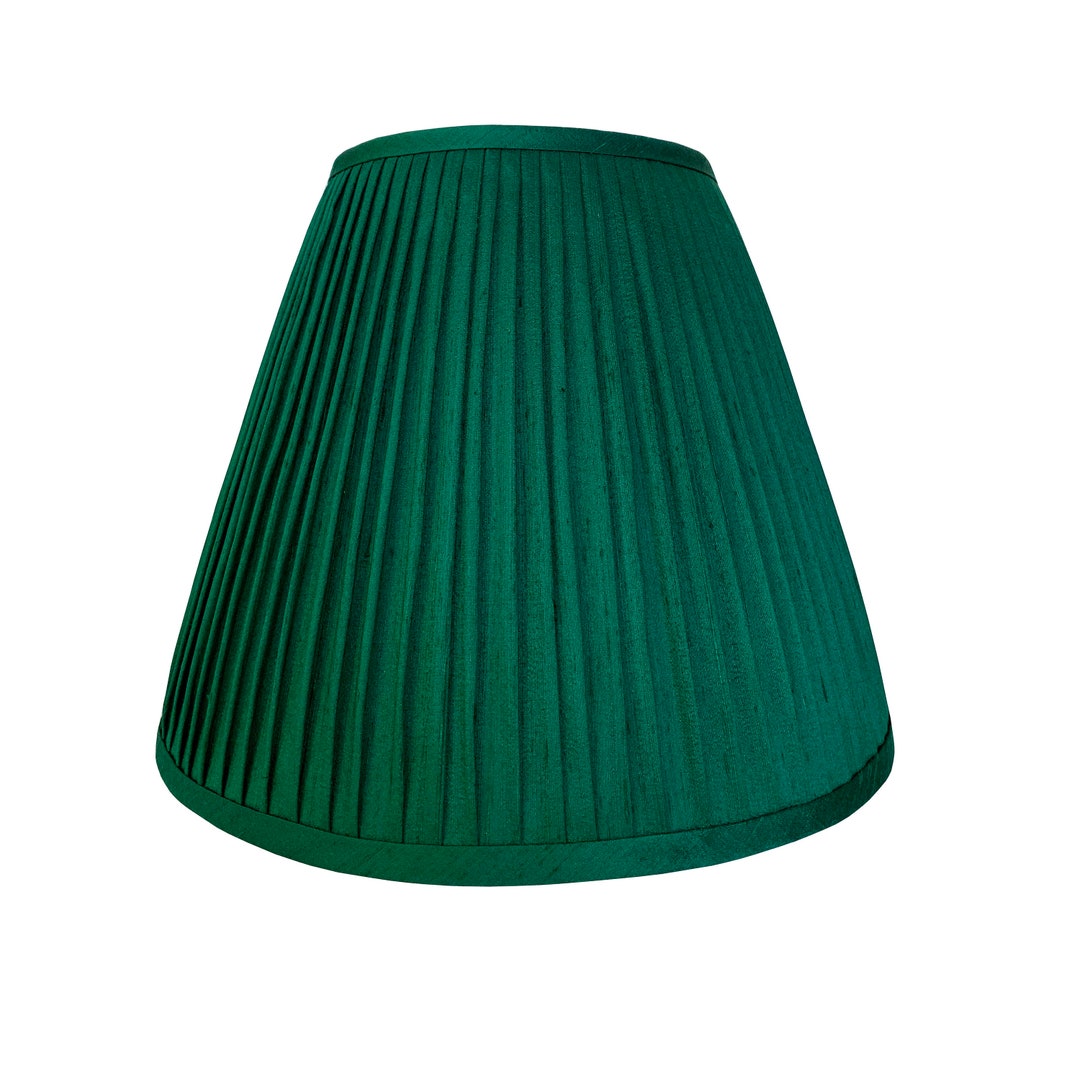 Hunter Green Silk Pleated Lampshade: Custom Sconce Chandelier Shade - Etsy