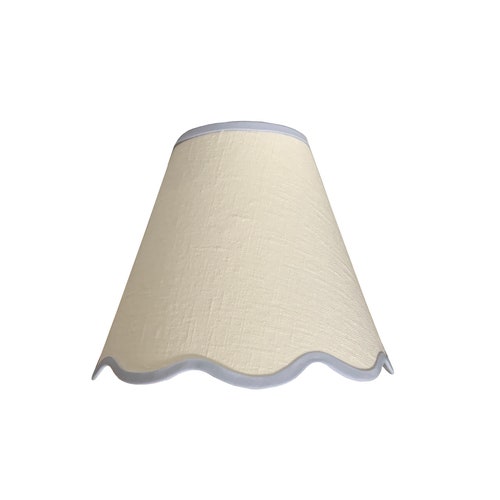 Scalloped OFF White Linen Sconce Shade With Your Choice of - Etsy