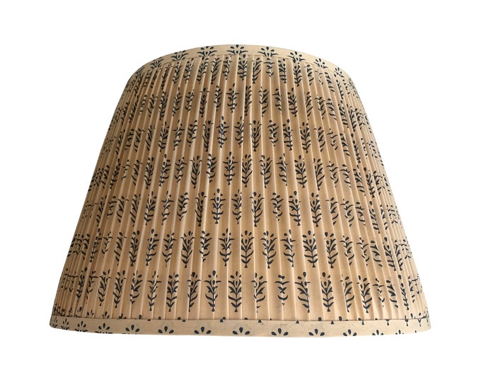 Pleated Block Print Empire Lampshade - Etsy