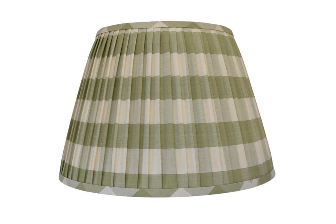 Sage Green Buffalo Check Pleated Lampshade - Custom Made - Etsy