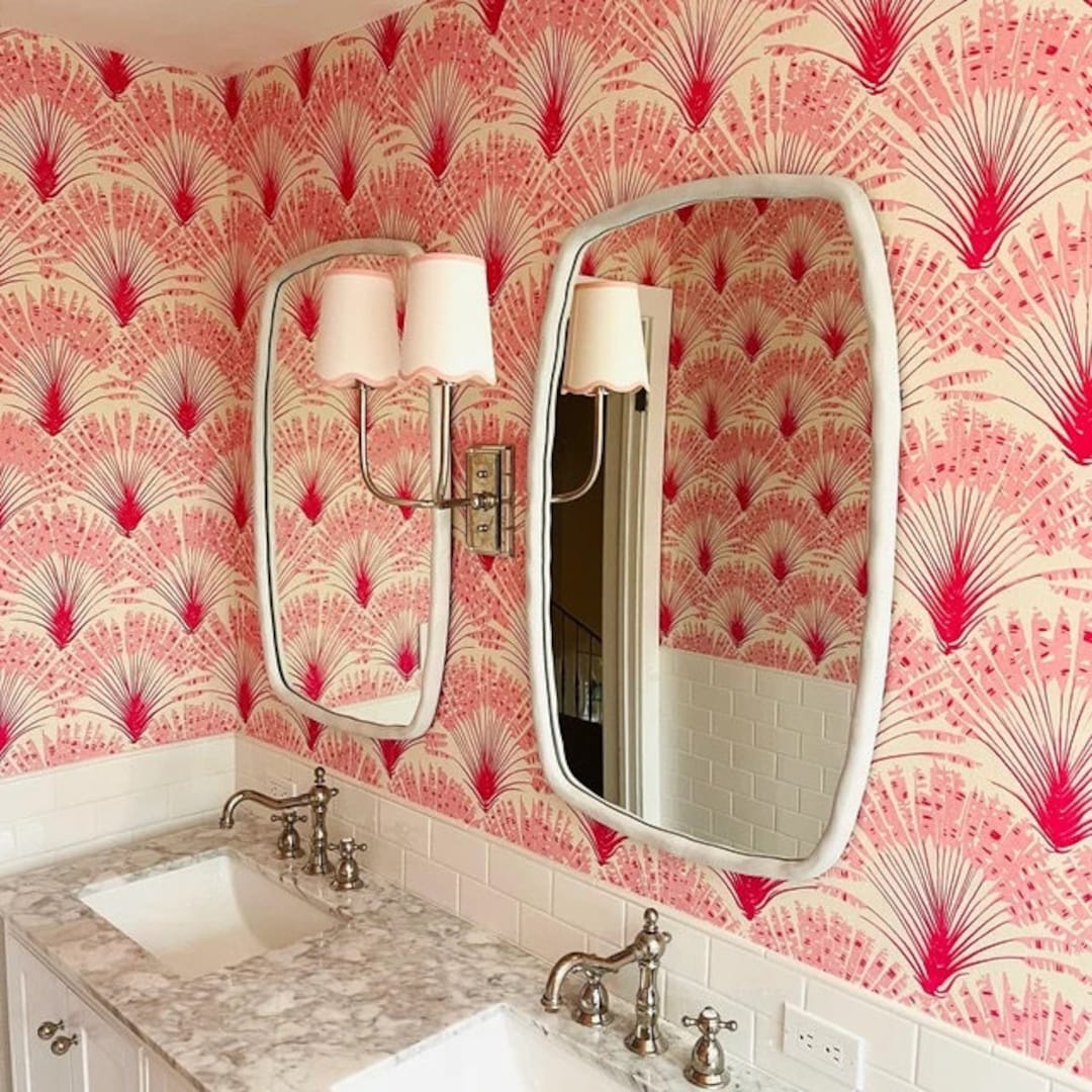 Scalloped White Linen Sconce Shade With Your Choice of Trim Color ...