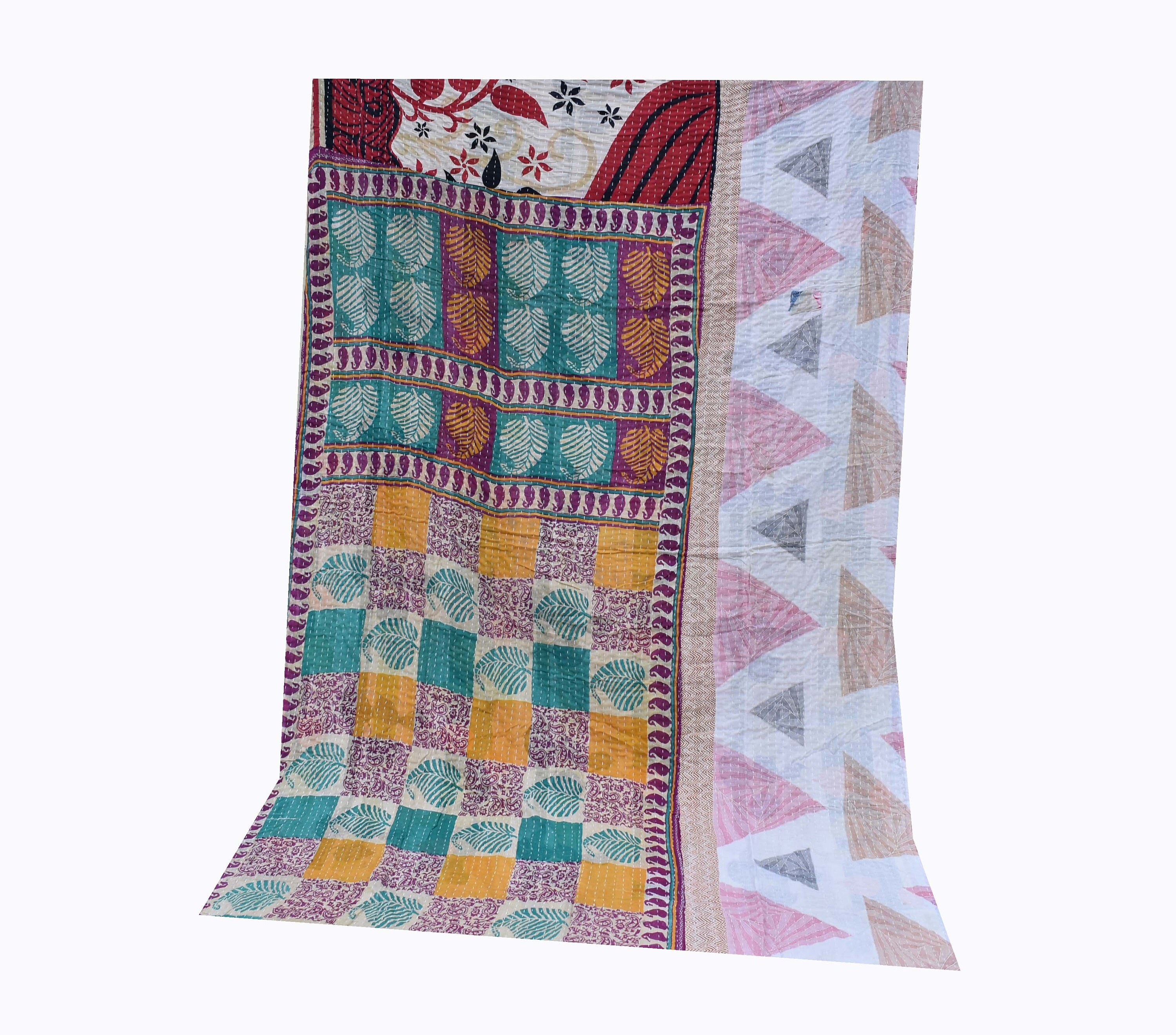 Vintage Traditional Two Layer Patchwork Kantha Quilt/kantha - Etsy
