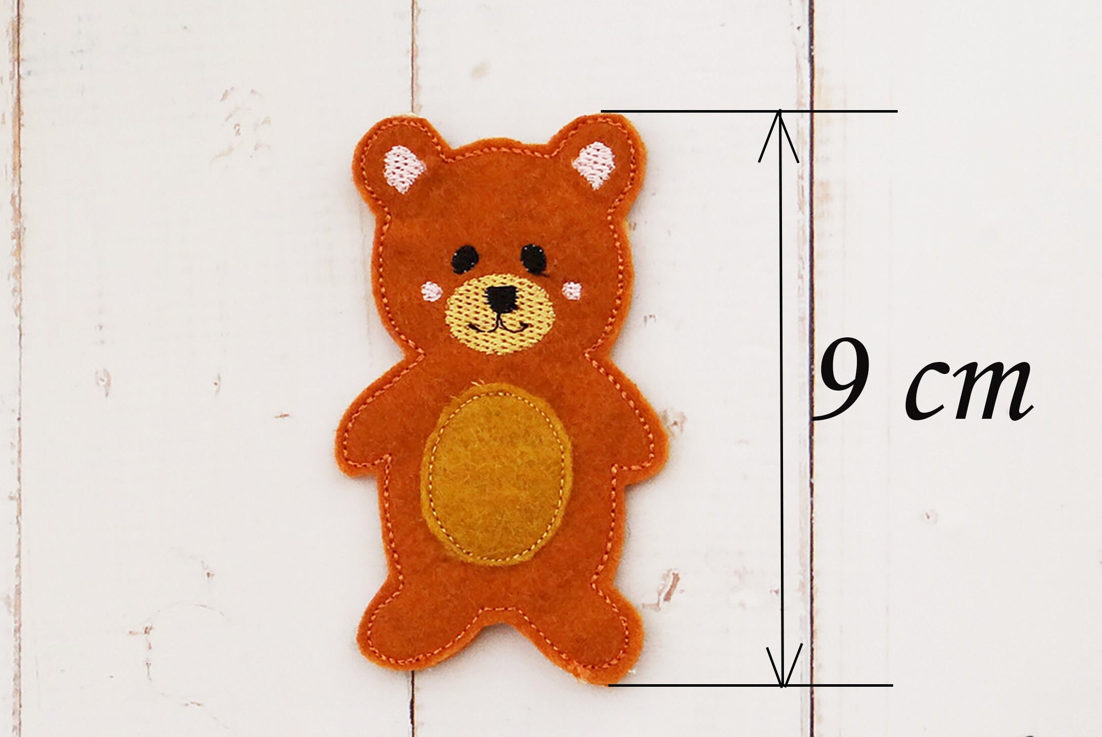 Teddy Bear Finger Puppet Embroidery Design: Felt Woodland Animal (ITH ...