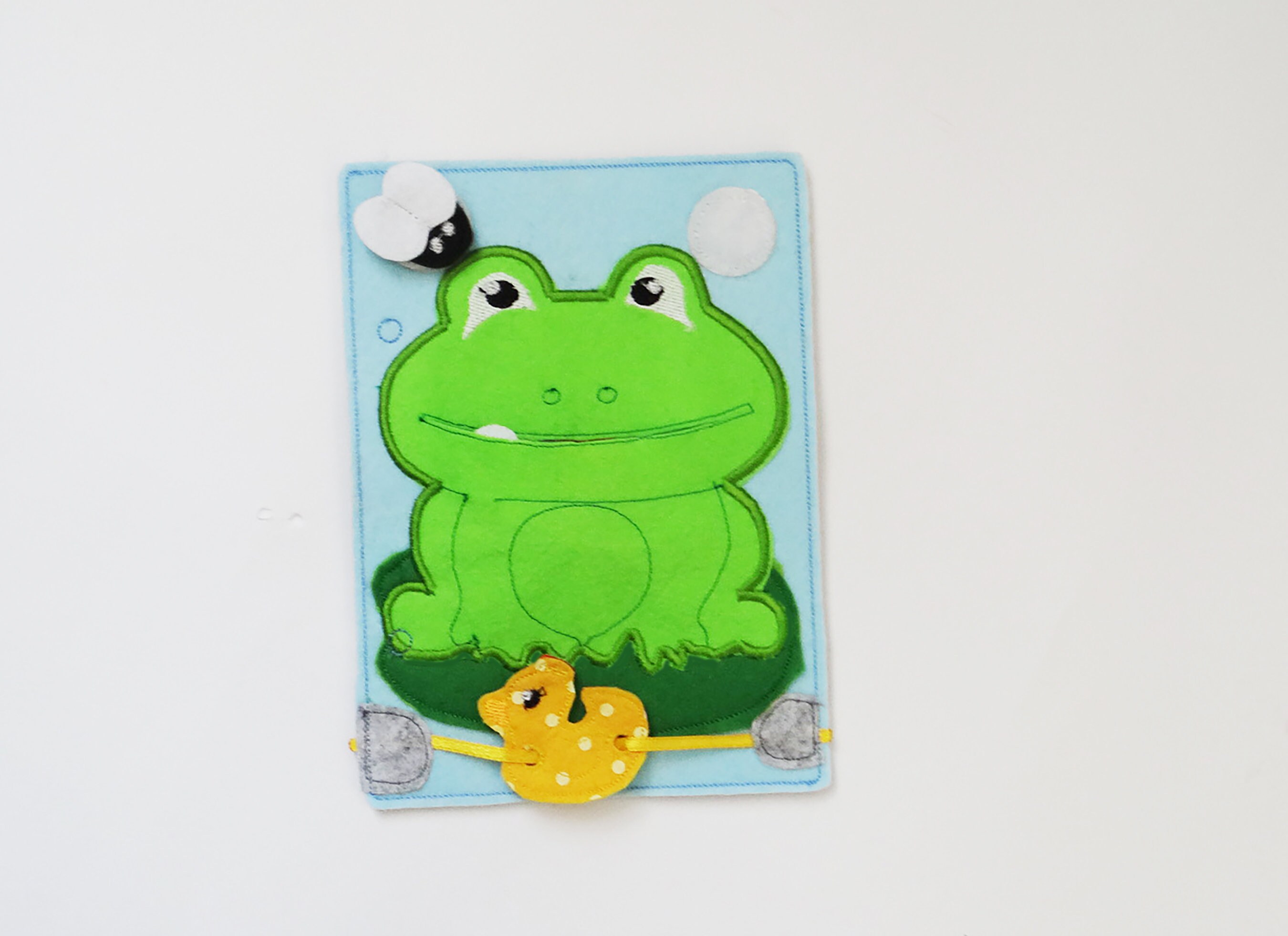 Frog Quiet Book Page: ITH Machine Embroidery Design (5x7 Hoop) (PDF ...