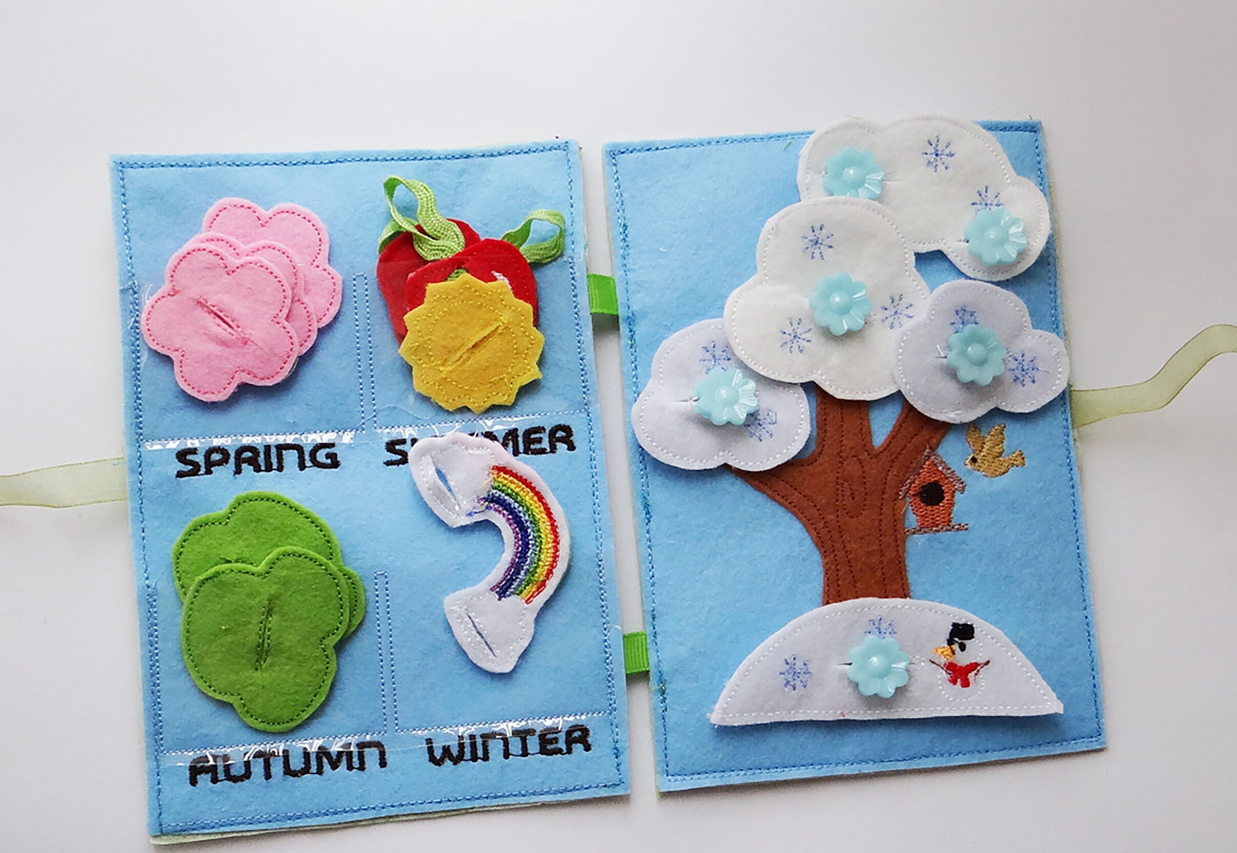 Machine Embroidery Seasons Quiet Book: Felt Montessori (digital ...