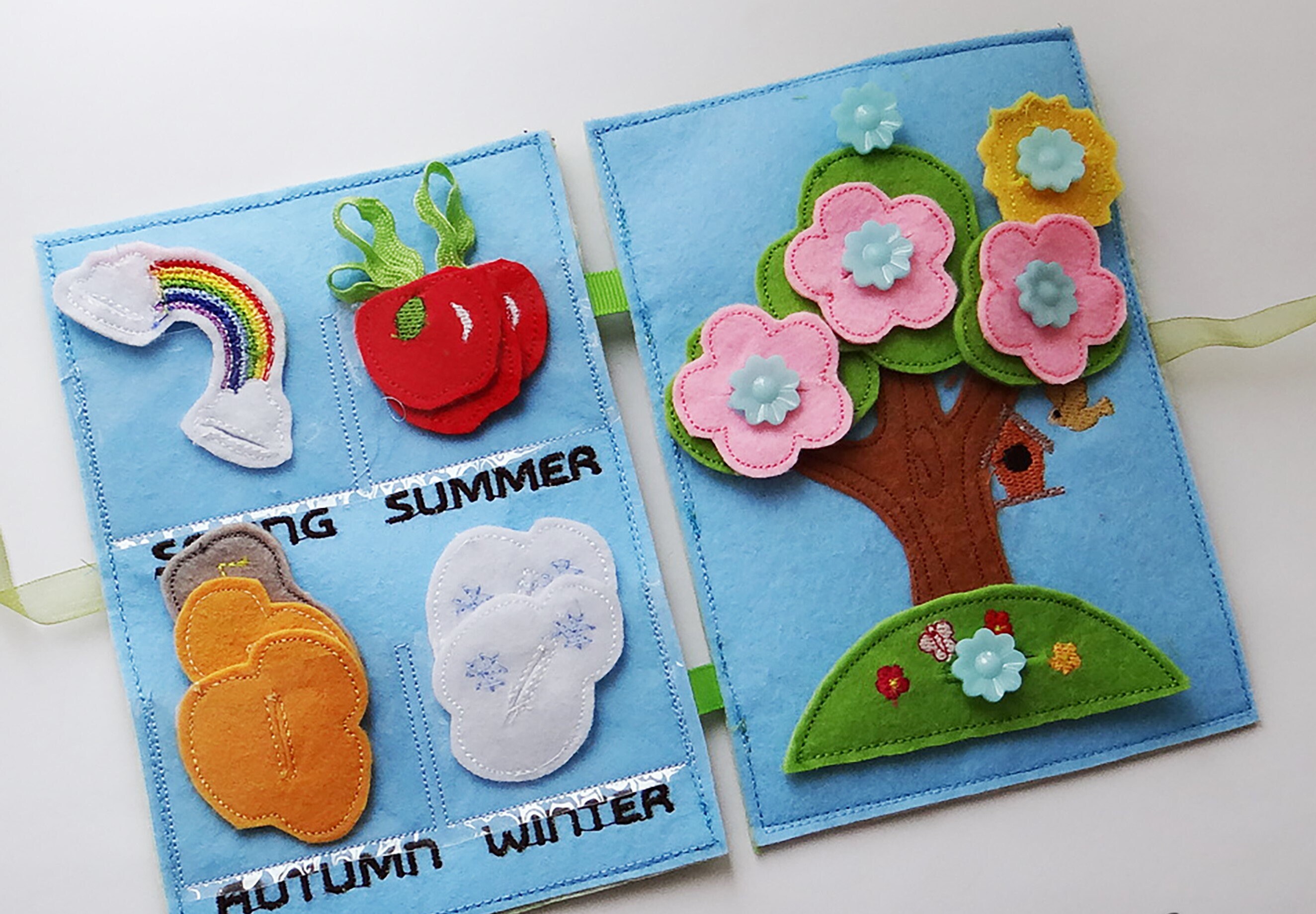 Machine Embroidery Seasons Quiet Book: Felt Montessori (digital ...