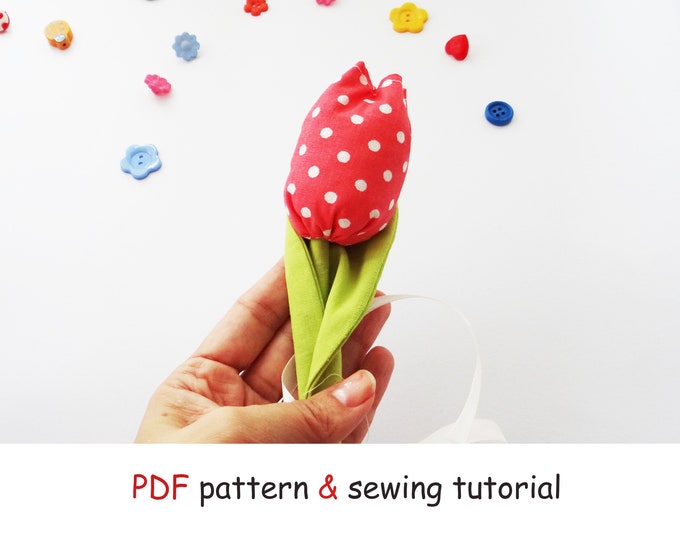 DIY Fabric Tulip Sewing Pattern & Tutorial, Easy Tulip Flower Design ...