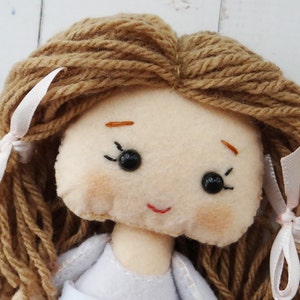 DIY Mini Felt Doll Sewing Pattern | Tiny Dress up Doll Template ...