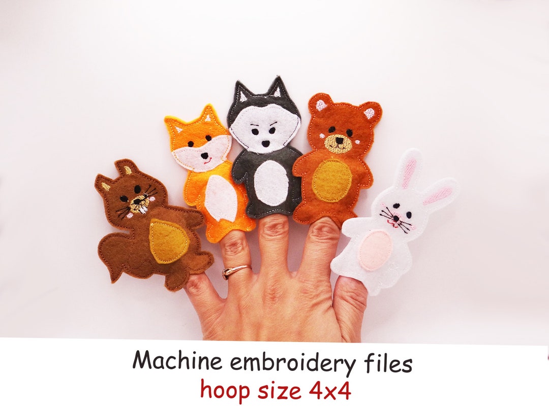 ITH Forest Animal Puppet Set, Machine Embroidery Design With Tutorial ...