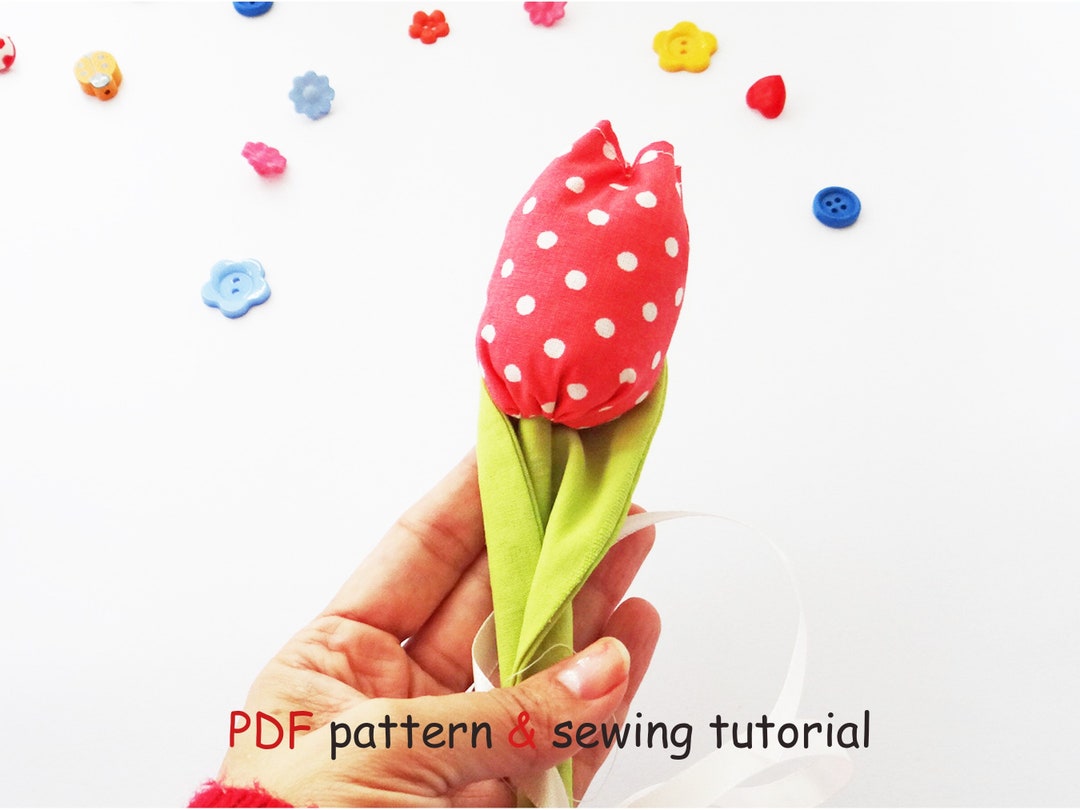 DIY Fabric Tulip Sewing Pattern & Tutorial Easy Tulip Flower - Etsy