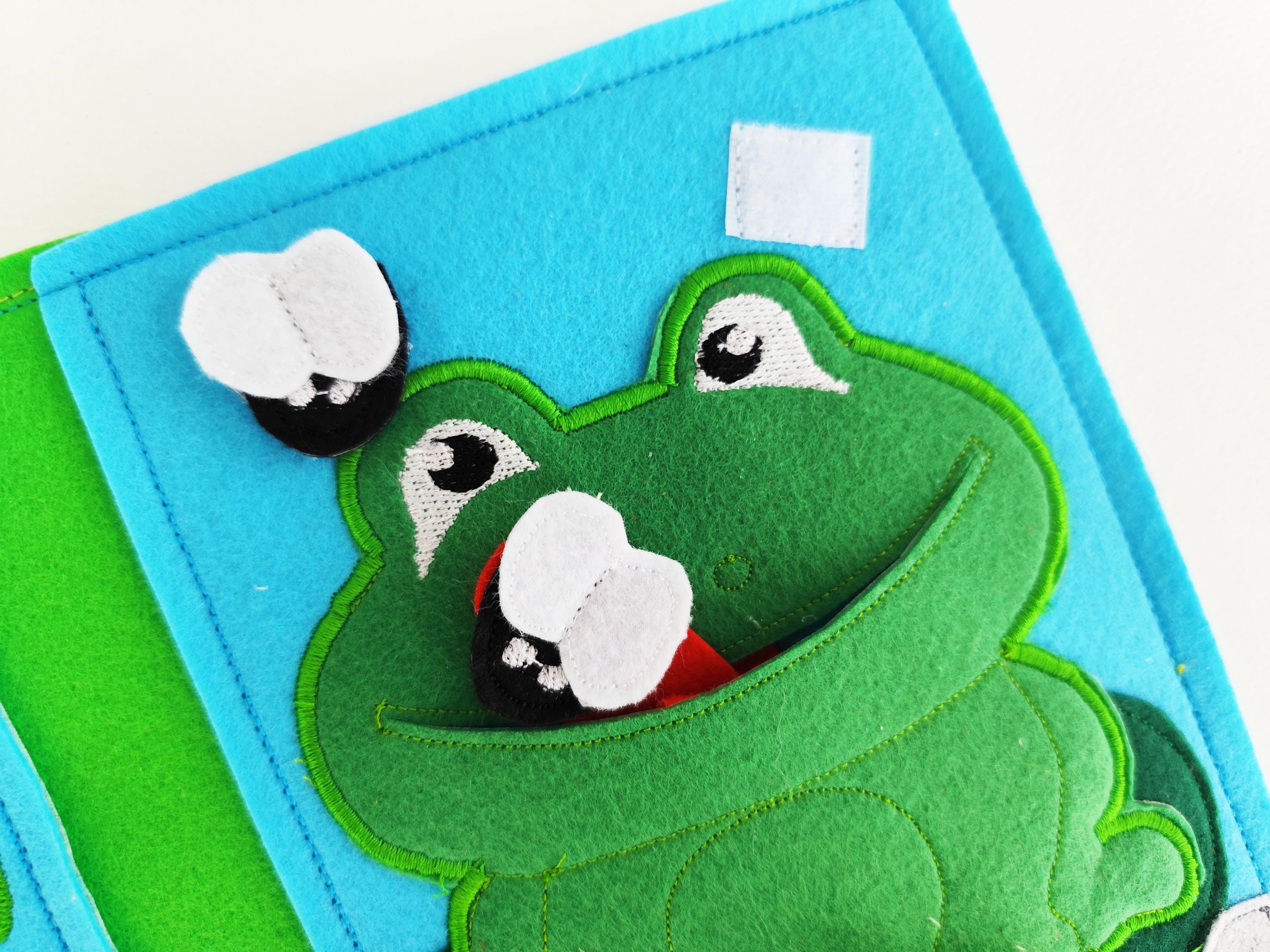 Frog Quiet Book Page: ITH Machine Embroidery Design (5x7 Hoop) (PDF ...