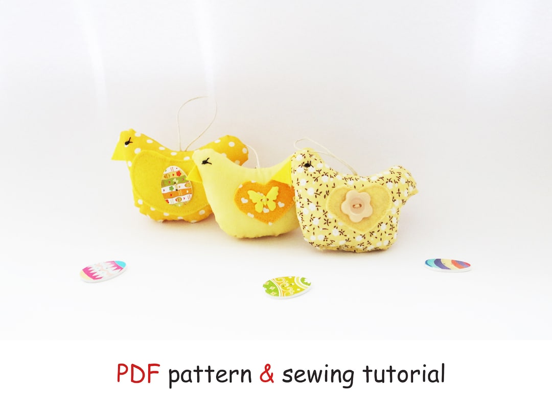 DIY Easter Chicken Sewing Pattern: Cotton Fabric Craft (PDF Pattern) - Etsy