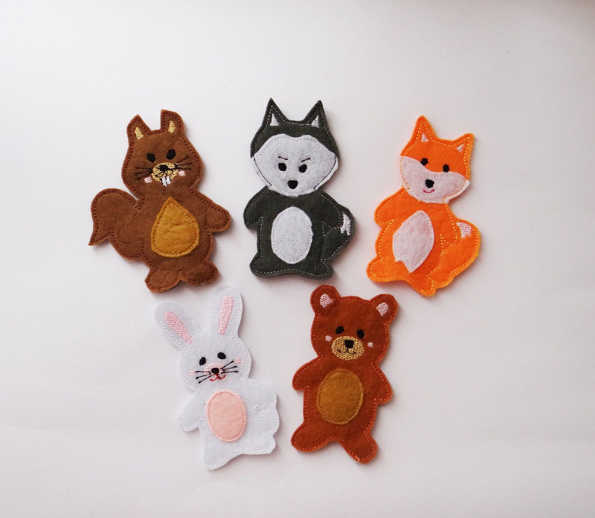 ITH Forest Animal Puppet Set, Machine Embroidery Design With Tutorial ...