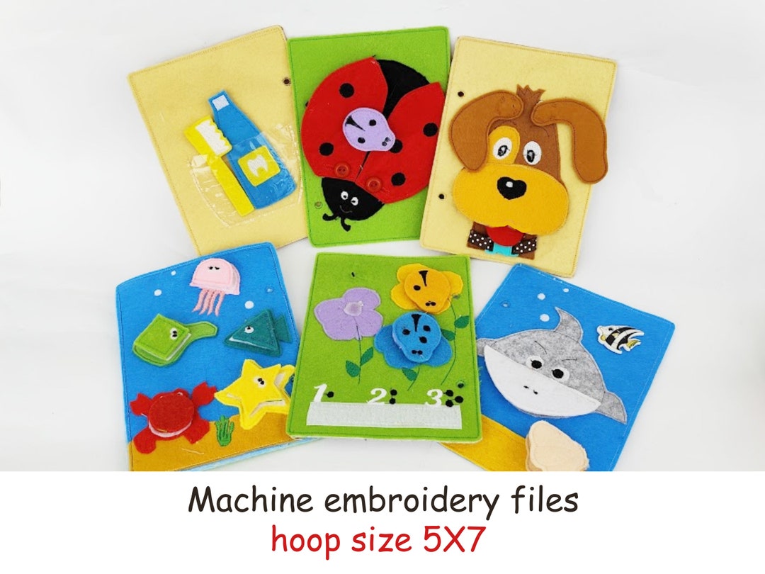 ITH Quiet Book Set: 6 Toddler Book Templates (digital Designs) - Etsy