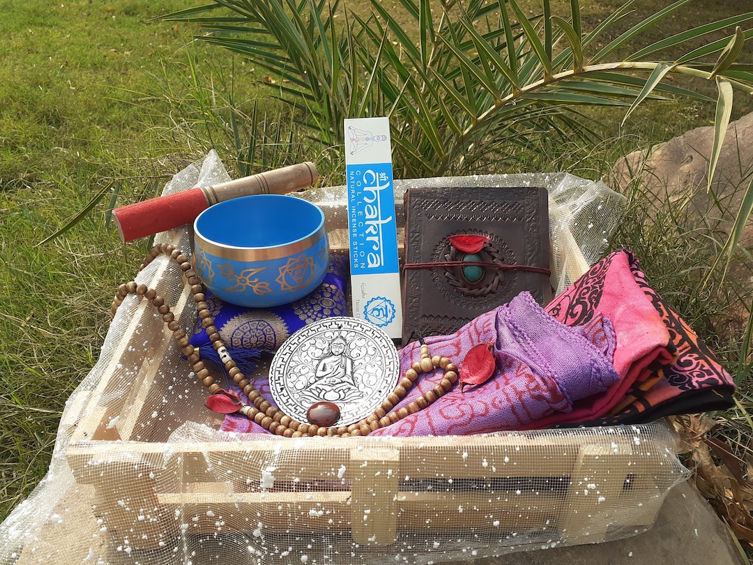 Throat Chakra Meditation Gift Box,chakra Healing Kit,sound Healing,bowl ...