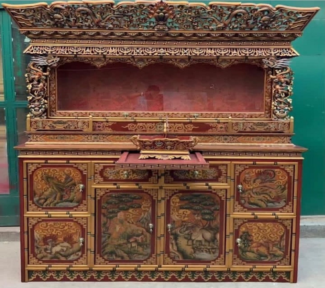 Handcarved Foldable Wooden Tibetan Buddhist Altarprayer - Etsy