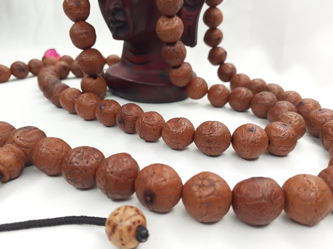 108 Authentic Natural Dark Brown Bodhi Seed Prayer Mala,tibetan ...