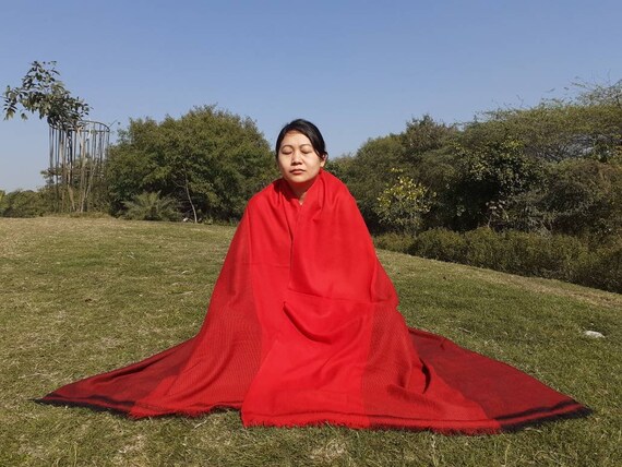 Handwoven Lama Himalayan Sheep Wool Meditation Shawltibetan - Etsy