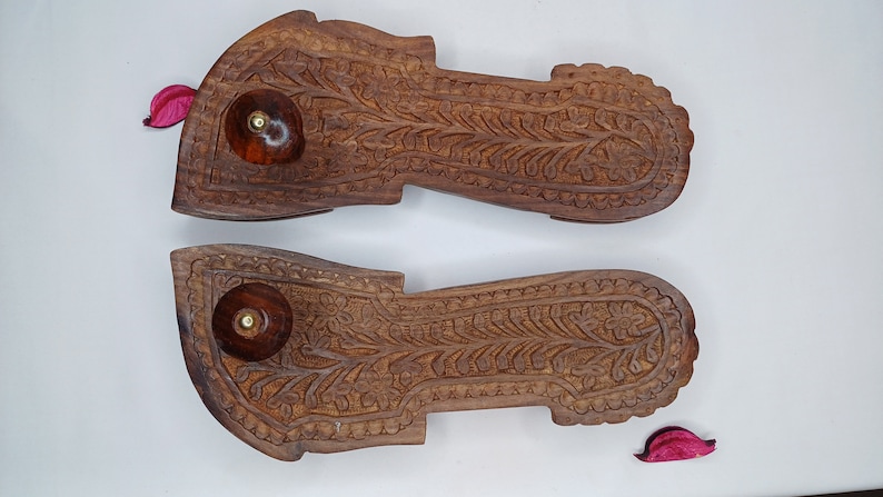 Traditional Himalayan"yogis" Handcrafted Wooden Slippers for Meditation ...
