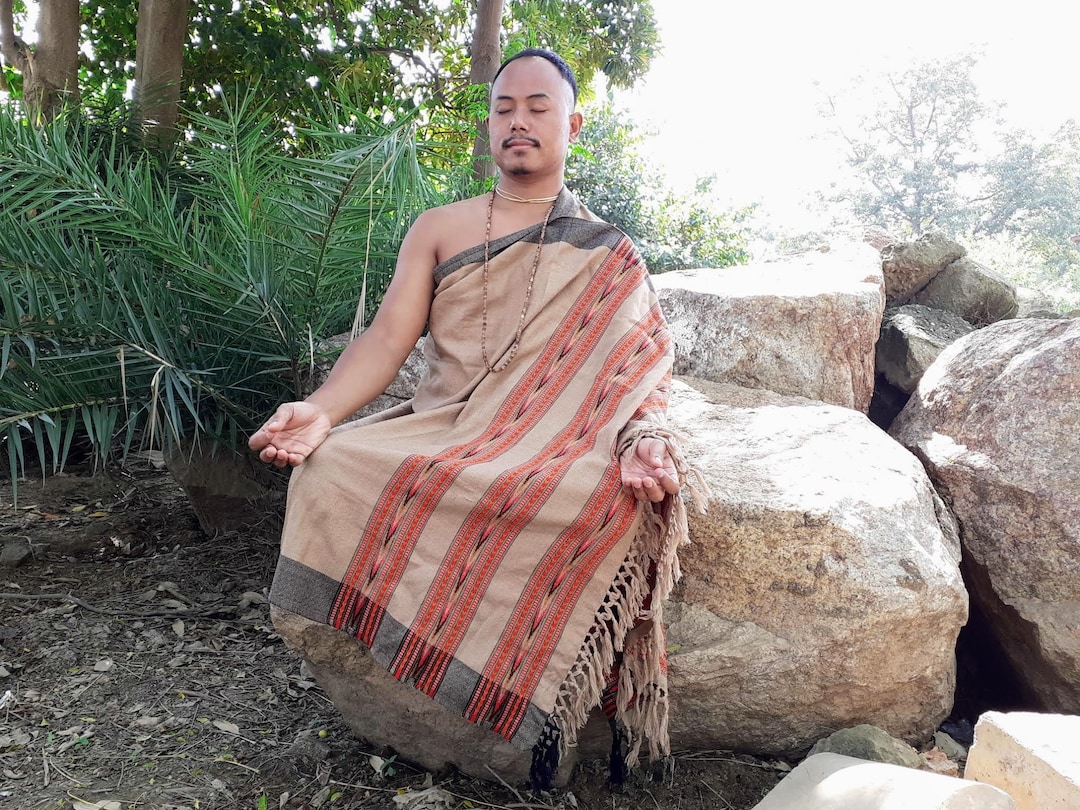 Indian Meditation Shawl,prayer Scarf,himalayan Wool,yoga Blanket ...