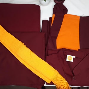 Complete Tibetan Buddhist Monk Robe Set,buddhist Monk Dress,monastery ...
