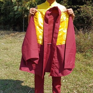 Tibetan Buddhist Monk Thick Cotton Brocade Meditation Jacket/dhonka ...