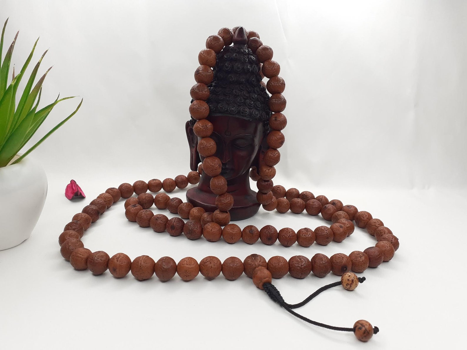 108 Authentic Natural Dark Brown Bodhi Seed Prayer Mala,tibetan ...