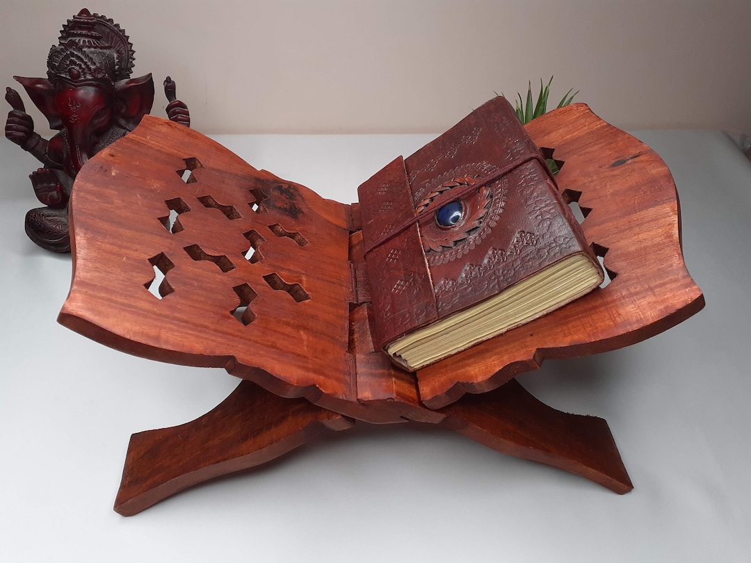 Premium Handcarved Foldable Wooden Holy Scriptures Book Stand,cover ...