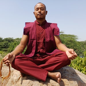 Layman's Tibetan Buddhist Robe Set,layman Monastry Style Robe,buddhist ...