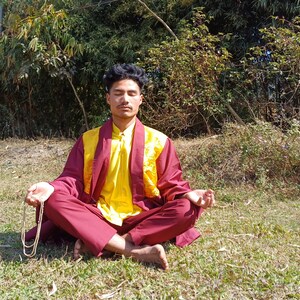 Tibetan Buddhist Monk Thick Cotton Brocade Meditation Jacket/dhonka ...