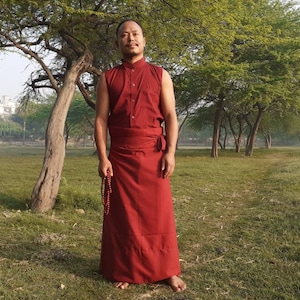 Tibetan Buddhist Monk Skirt, Monk Robe,monastry Style, Meditation Skirt ...