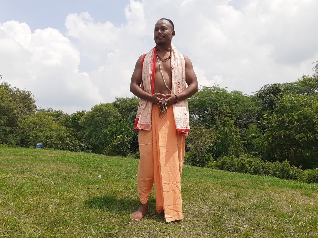 Indian Vedic Robes,hare Krishna Robe,indian Ethnic Attair,iskon Temple ...