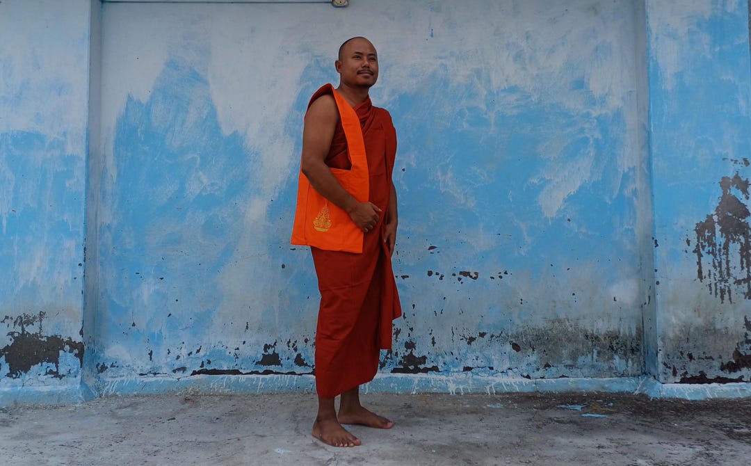 Theraveda Organic Cotton Authentic Buddhist Monk Monastic Robe and ...