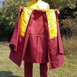 Tibetan Buddhist Monk Thick Cotton Brocade Meditation Jacket/dhonka ...