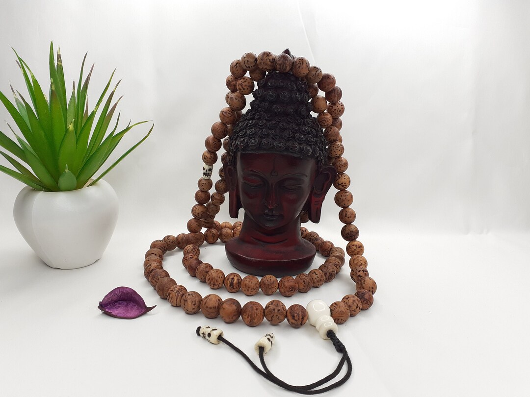 Bodhi Seeds Mala,buddhist Beads,hand Knotted Necklace,tibetan Prayer ...