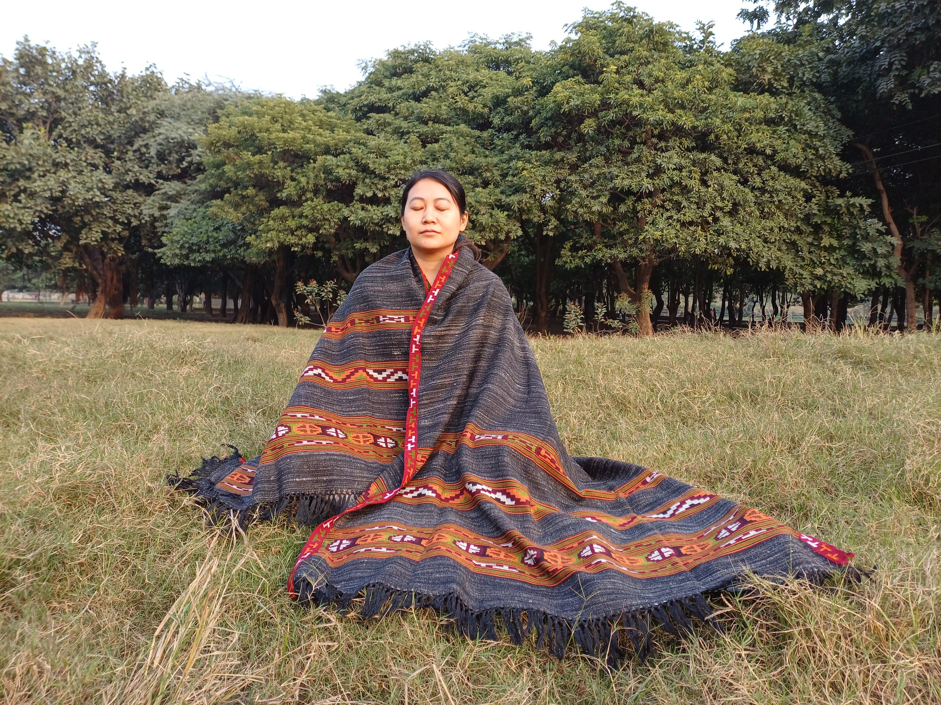 Handspun Handwoven Pure Himalayan Yak Wool Shawl,oversized Yak Scarf ...