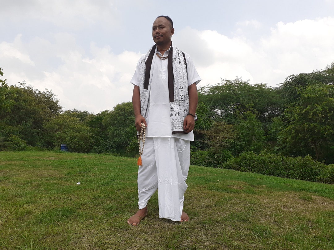 Indian Vedic Robes,hare Krishna Robe,indian Ethnic Attair,iskon Temple ...