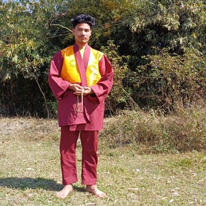 Tibetan Buddhist Monk Thick Cotton Brocade Meditation Jacket/dhonka ...