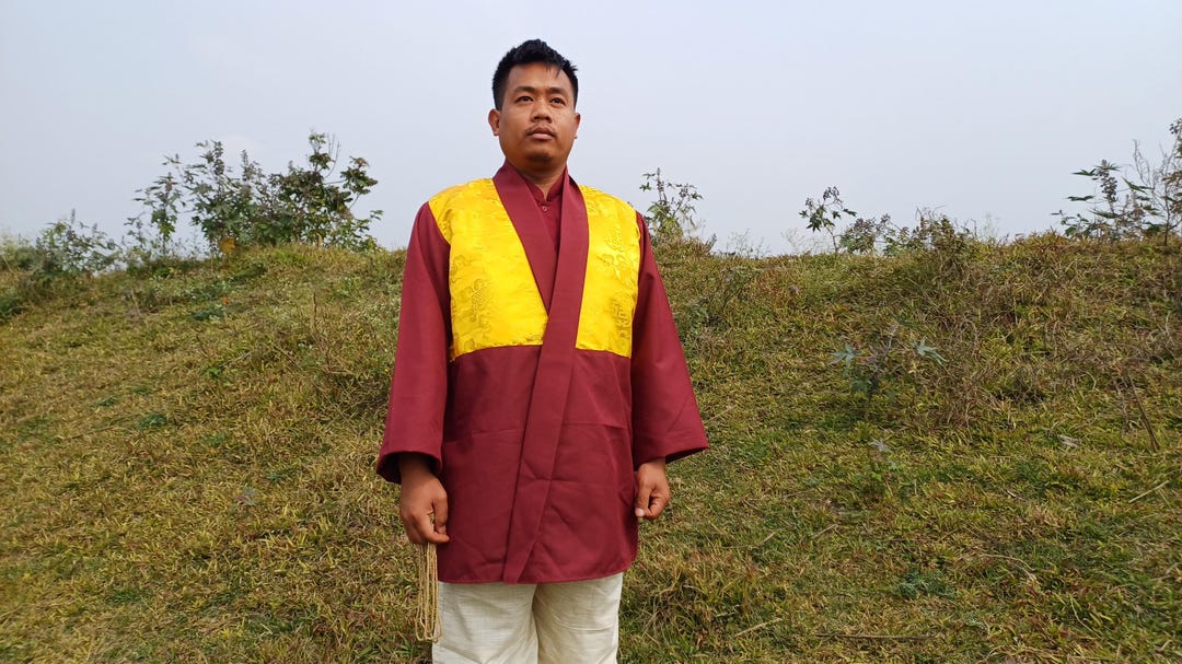 Custom-made Tibetan Buddhist Monk Thick Cotton Brocade Meditation ...