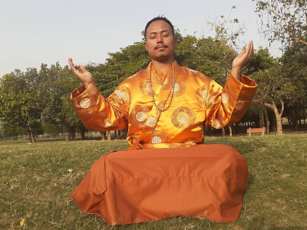 Layman Buddhist Meditation Robetibetan Buddhist Robe Set - Etsy